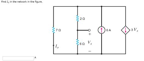 Solved Find Io in the network in the figure A Ω Ω Chegg com