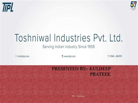 Toshniwal Industries Pvt Ltd Supply Chain Management Ppt