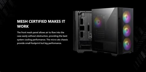 Msi Mag Forge M R Black With Argb Fans Matx Pc Worth