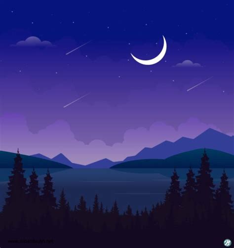 초승달 호수 일러스트 Ai 다운로드 Download Crescent Lake Vector 어반브러시