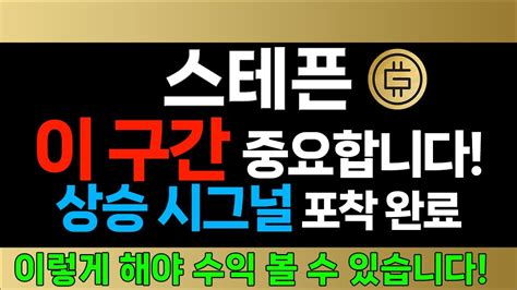 스테픈 이 구간 중요합니다 상승 시그널 포착 완료 스테픈 전망 Youtube