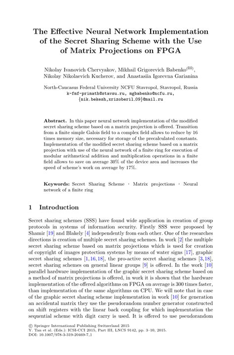 Pdf The Effective Neural Network Implementation Of The Secret Sharing