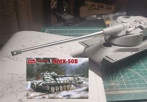 Model Gun Mg 3649 Французская 120 мм пушка Sa46 для Amx 50b Amusing