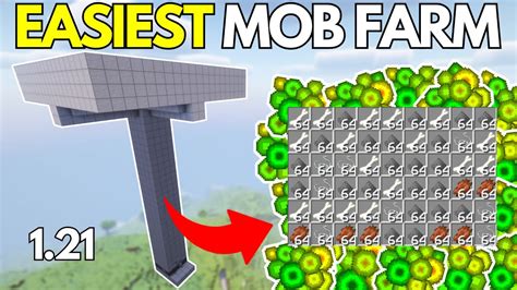 Best Mob Farm For Minecraft Bedrock 1 21 Youtube