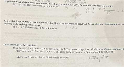 Solved 2 ﻿points ﻿a Set Of Data Items Is Normally