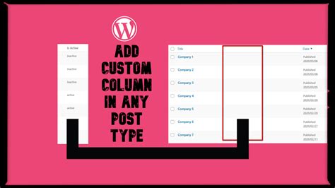 how to add custom column to any post types in wordpress scratch code