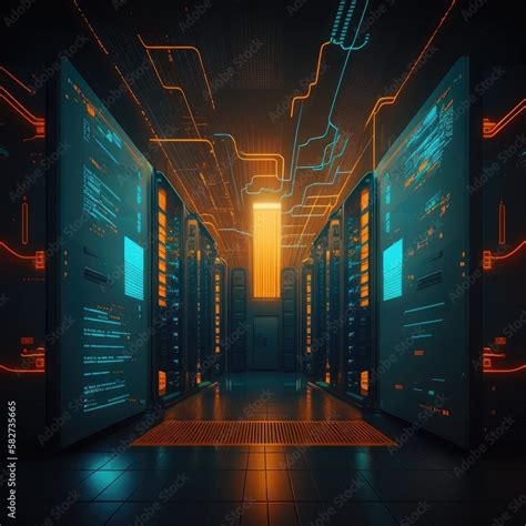 Ilustrace „cloud Storage Big Data Centre For Storing Backup Files And