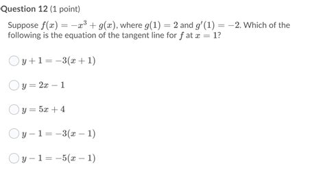 Solved Question Point Let F Be A Function Which Is Chegg