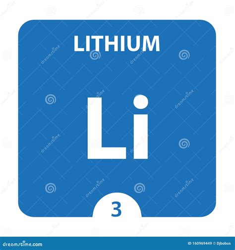 Lithium Chemical Element Cartoon Vector 83099823