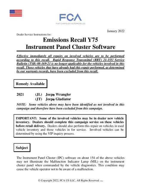 Fillable Online Instrument Cluster Does Not Function When Vehicle Is