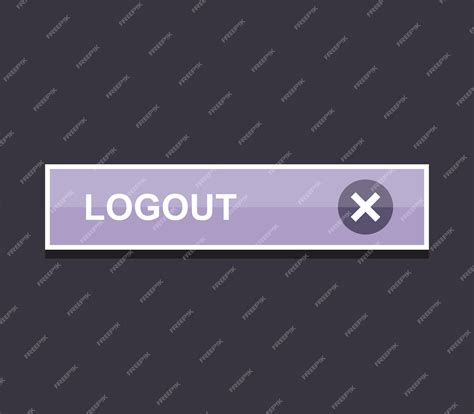 Premium Vector Logout Button
