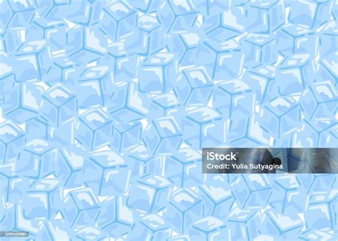 얼음 큐브는 배경을 설정합니다 흰색 배경에 블루 아이스 컬렉션 패턴 평방 블록의 담수 벡터 일러스트레이션 얼음에 대한 스톡 벡터 아트 및 기타 이미지 Istock
