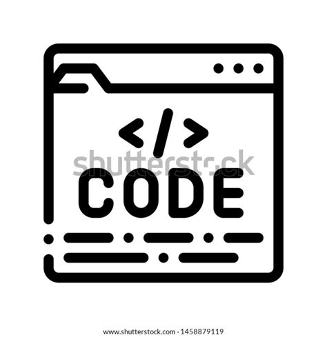 Code File Computer System Vector Thin Stock Vector Royalty Free