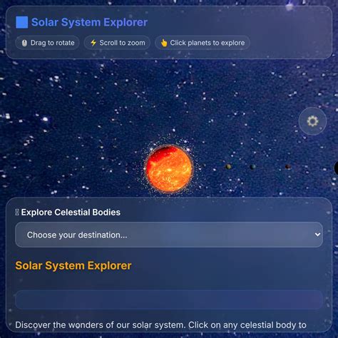 Interactive 3d Solar System