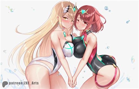 Pyra Mythra Pyra And Mythra Xenoblade Chronicles And 1 More Drawn By Z Ki Danbooru