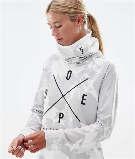 Dope Snuggle W Womens Base Layer Top 2x Up Grey Camo