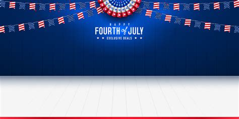 미국 7월 4일 독립기념일 공백 복사 공간 종이 팬 멧새 흰색 나무 바닥 템플릿 배경이 있는 제품 디스플레이 벡터 그림입니다 0명에 대한 스톡 벡터 아트 및 기타 이미지