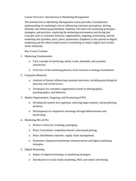Introduction To Marketing Pdf Marketing Digital Marketing