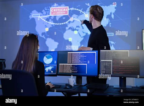Cyber Security Team Working In A Cyber Security Operations Center Soc