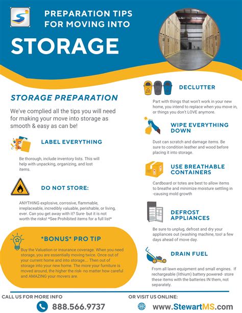 Storage Preparation Tips