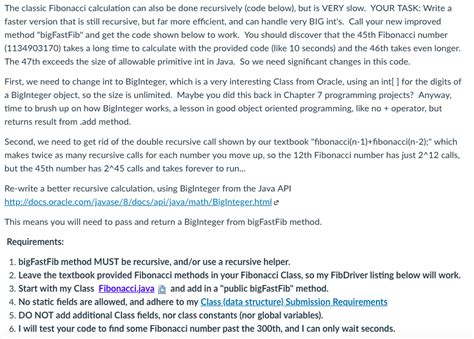 Solved Submit Fibonaccijava Make A New Method Called