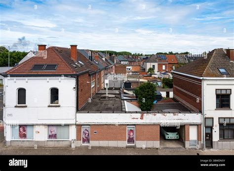 High Angle View Over The Suburbs Of Aalst East Flemish Region Belgium