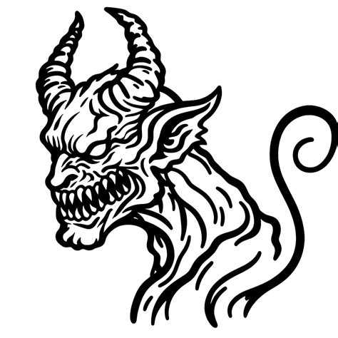 Scary Demon Face Drawings