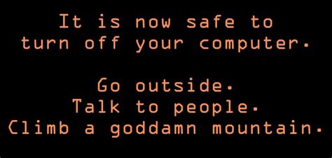 Turn Off Your Computer Cynical Libertarian Society