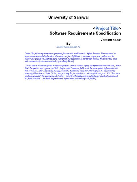 Srs Pdf Software Specification Technical Standard