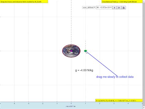 727 Gravitational Field Earth Javascript Html5 Applet Simulation