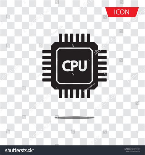 Cpu Icon Vector Central Processing Unit Stock Vector Royalty Free 1210745701 Shutterstock