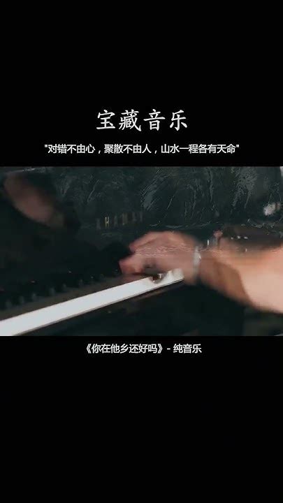“始终相信，所走之路，所经之事，所遇之人，所留之遗憾都是应该经历的，对错不由心，聚散不由人，山水一程各有天命” 纯音乐 你在他乡还好吗 Youtube