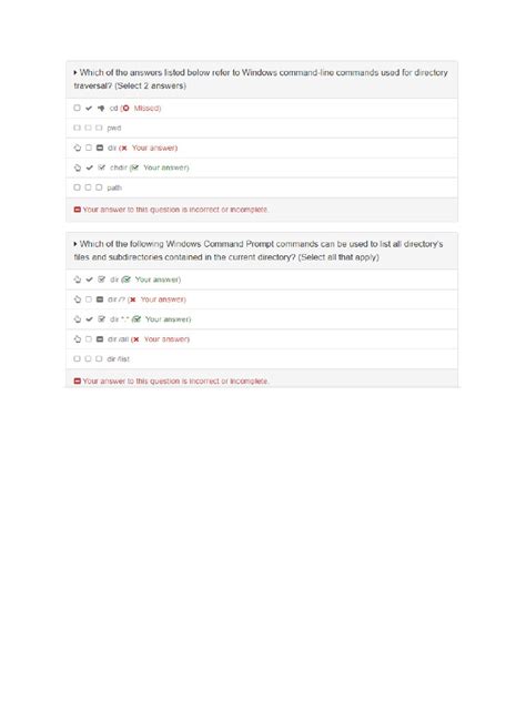 Comptia A Exam 220 1102 Microsoft Command Line Tools Quiz Pdf