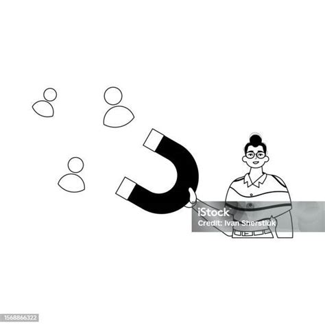 조롱은 주제를 끌어들이는 유치 포스터를 들고 있습니다 시간 개념 검은 색과 Ashen 선형 스타일러스 트렌디한 스타일 벡터 일러스트레이션 3차원 형태에 대한 스톡 벡터 아트