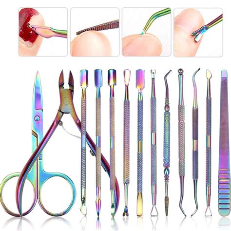 네일 아트 큐티클 푸셔 커터 죽은 피부 리무버 가위 젤 리무버 에지 커터 핀셋 카멜레온 매니큐어 네일 케어 도구 1pcs손톱깎기 Aliexpress