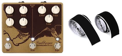 earthquaker devices hoof reaper v2 dual fuzz pedal bundle reverb
