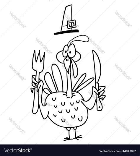Cute Turkey Clipart Black And White
