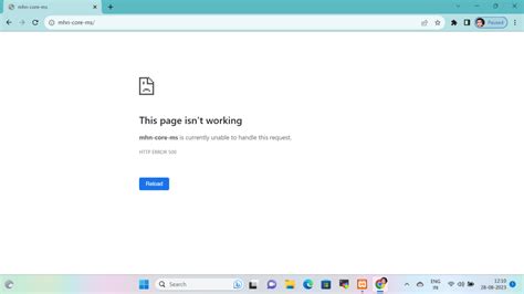 This Page Isnt Working File Name Is Currently Unable To Handle This