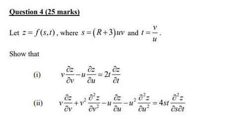 Solved Question Marks V Let Z F S T Where Chegg Com