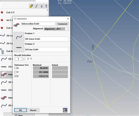 Intersection 2d Curve Line General Zeiss Qualityforum