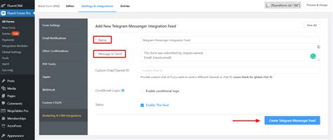 Telegram Messenger Integration With Fluent Forms Wp Manage Ninja