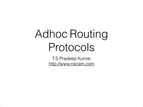 Adhoc Routing Protocols Pdf