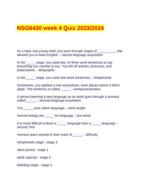 language acquisition and dialects quiz exams english literature docsity