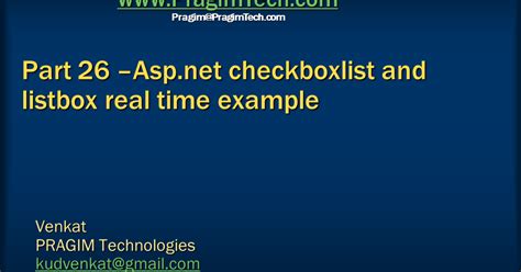 Sql Server Net And C Video Tutorial Part 26 Checkboxlist