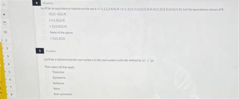 solved let r be an equivalence relation on the set