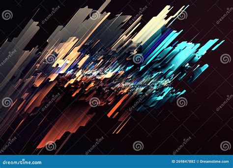 Abstract Digital Glitch Background Ai Generative Illusration Stock Illustration Illustration