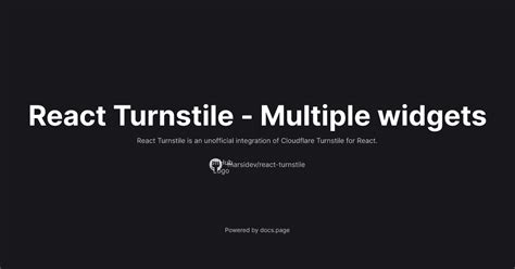 React Turnstile Multiple Widgets