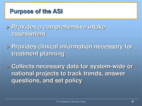 Ppt Addiction Severity Index Asi The Treatnet Version Powerpoint Presentation Id 3685209
