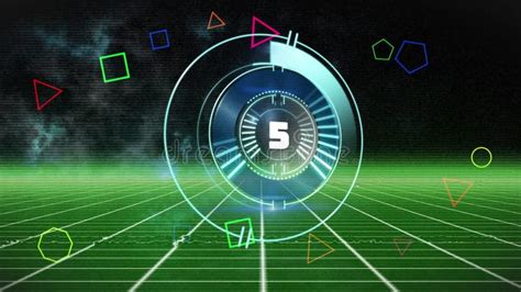 Animation Of Scope Scanning Over Network Of Connections And Shapes Stock Footage Video Of