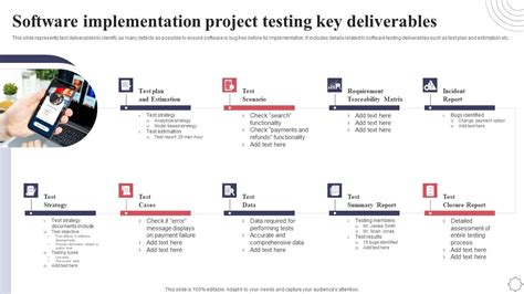 Software Implementation Project Testing Key Deliverables Application Deployment Project Plan